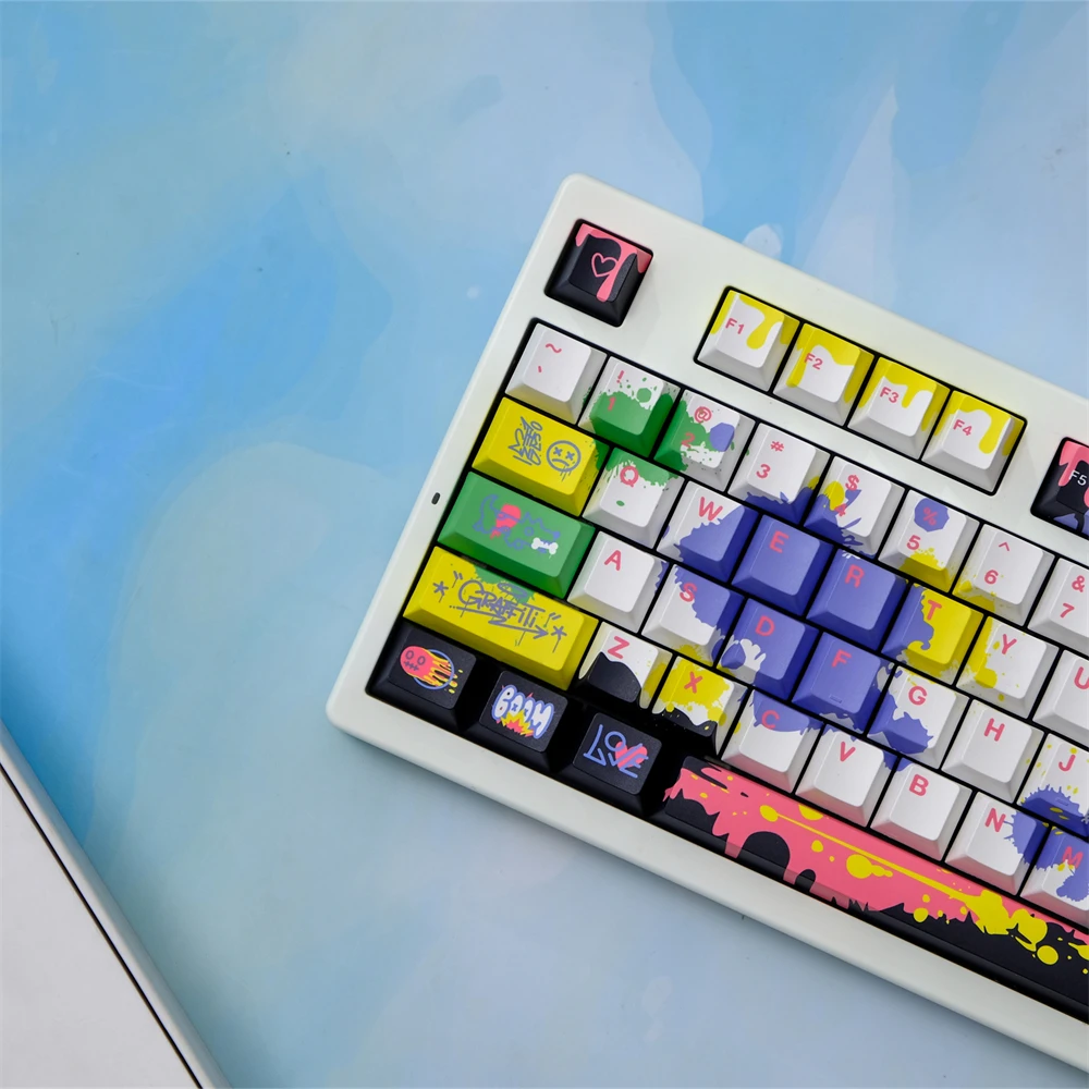 GMK-Graffiti-Keycaps-151-Keys-Cherry-Profile-DYE-SUB-Personalized-GMK ...