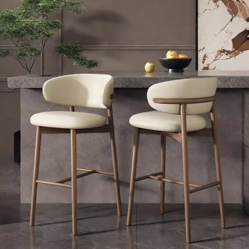 Minimalist Designer Bar Stools Wood Kitchen Nordic Restaurant Bar ...