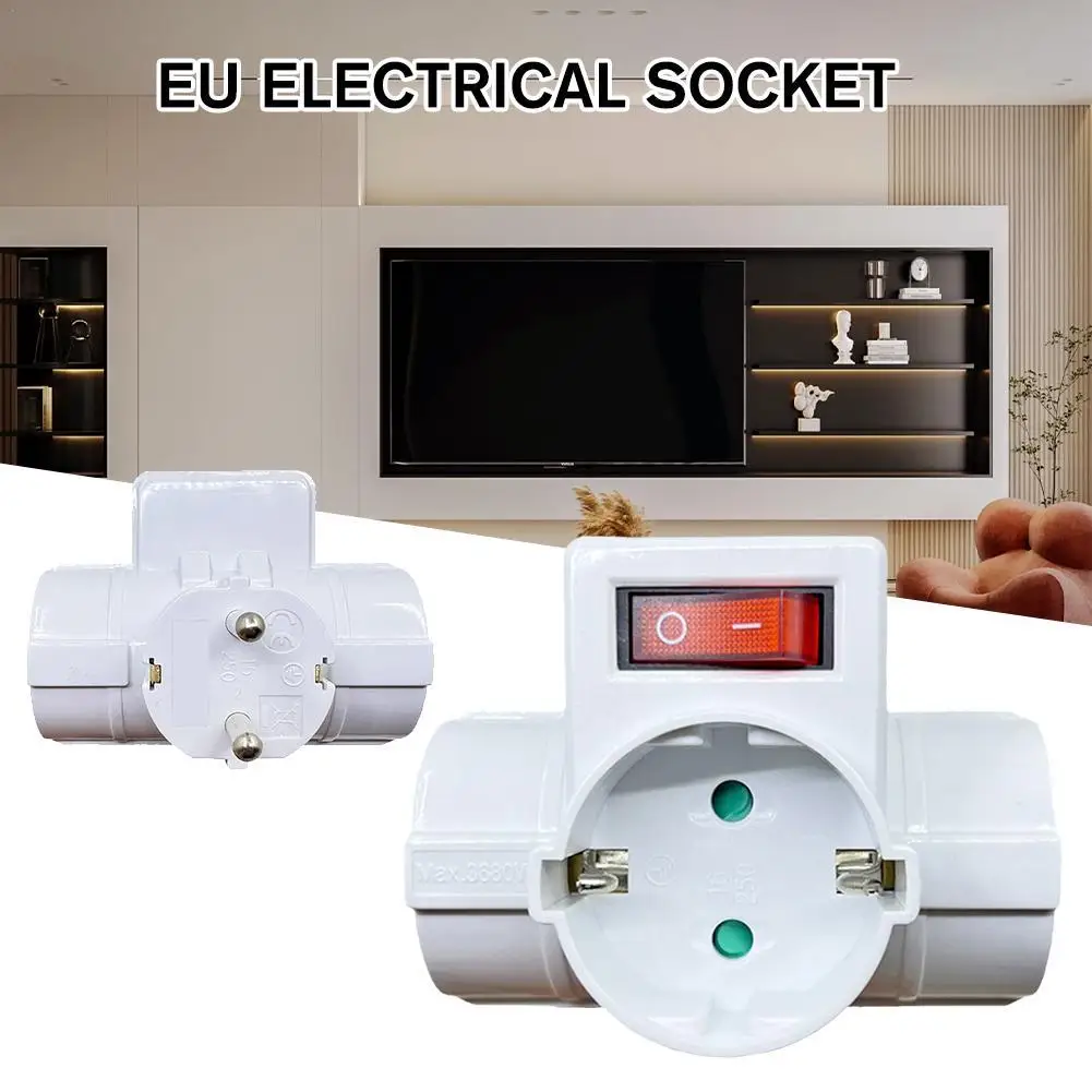 EU-Electrical-Socket-With-ON-OFF-Switch-European-Standard-Adapter ...