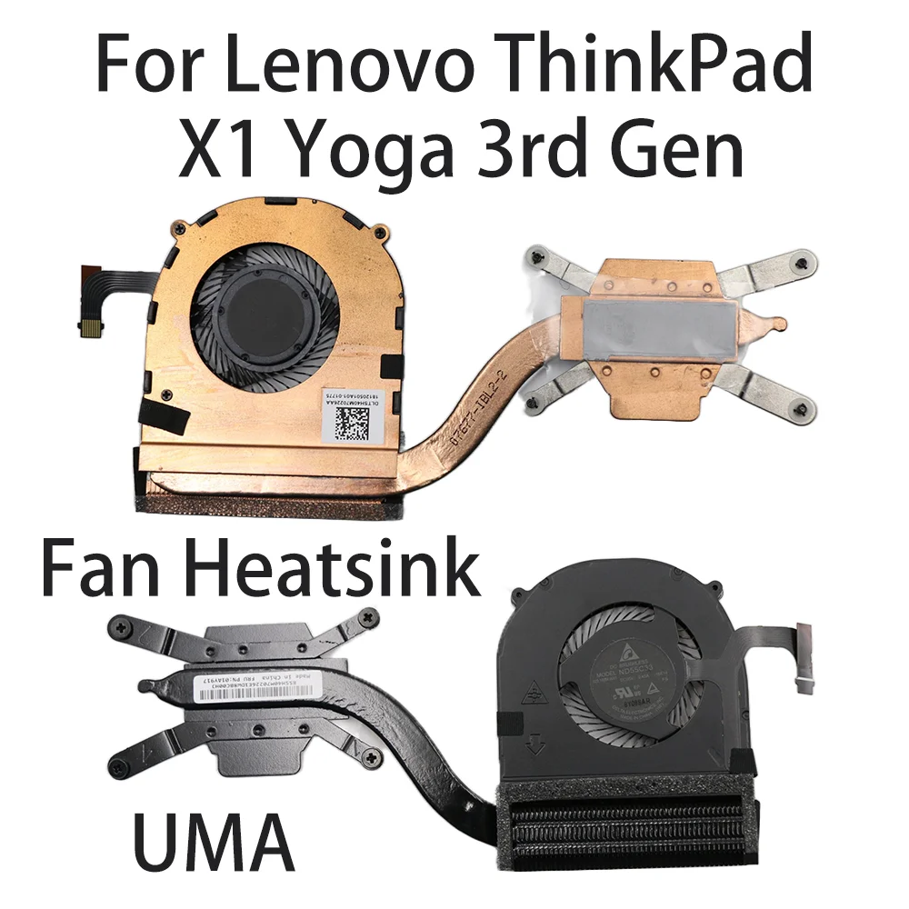 Original For Lenovo ThinkPad X1 Yoga 3rd Gen Laptop Fan Heatsink CPU ...