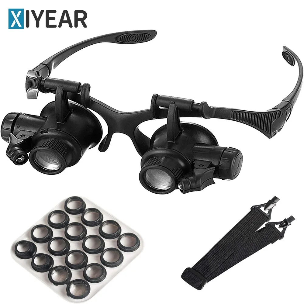 Head-mounted-magnifying-glass-eight-groups-of-interchangeable-lens-head ...