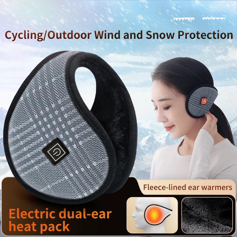 Heated Earmuffs Windproof Design Keeps Ears Warm Prevents Frostbite ...