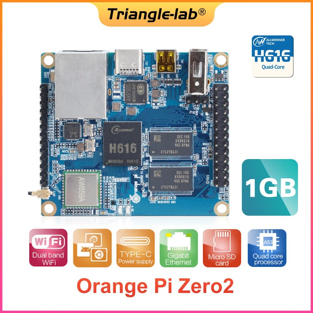 Trianglelab-orange Pi Zero Kit 1g Wifi Executar Klipper Firmware Octoprint Mainsail Ui Fluido ...