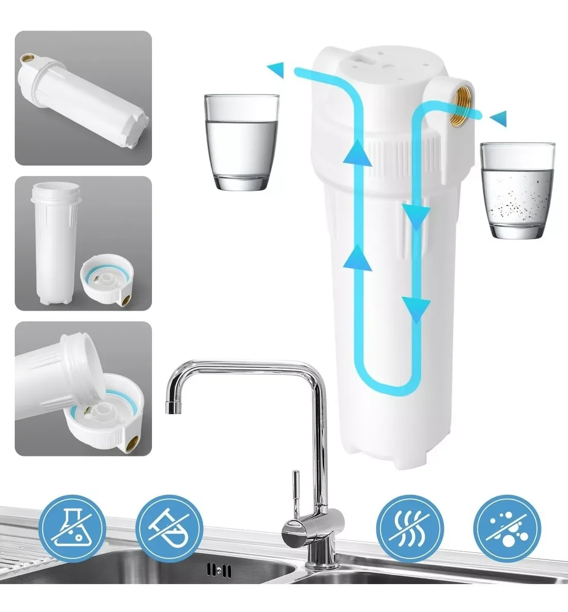 Under Sink Water Filter System Ultra High Capacity Direct Connect Under ...