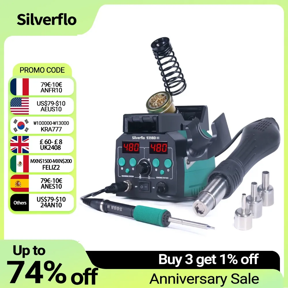 Silverflo-938BD-III-Soldering-Station-2-in-1-T12-Soldering-Iron-Hot-Air ...