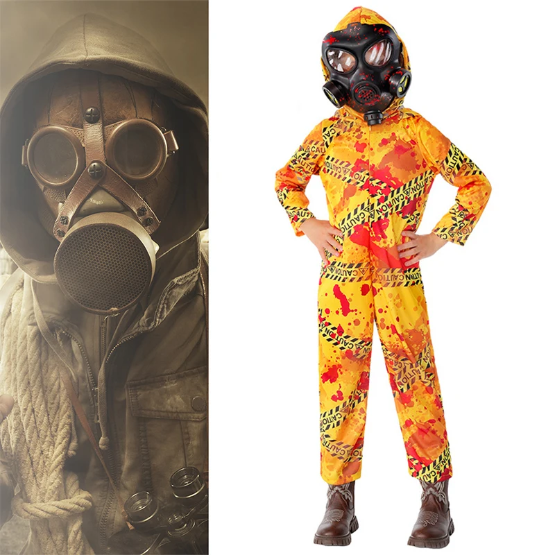 Child Resident Evil Cosplay Zombie Biochemical Protective Coverall ...