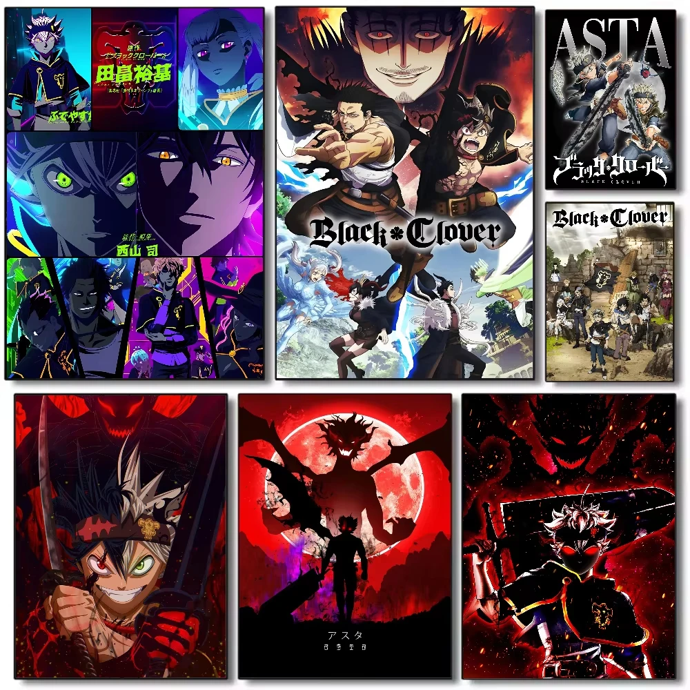 Anime Black Clover Poster HD canvas painting home living room bedroom ...