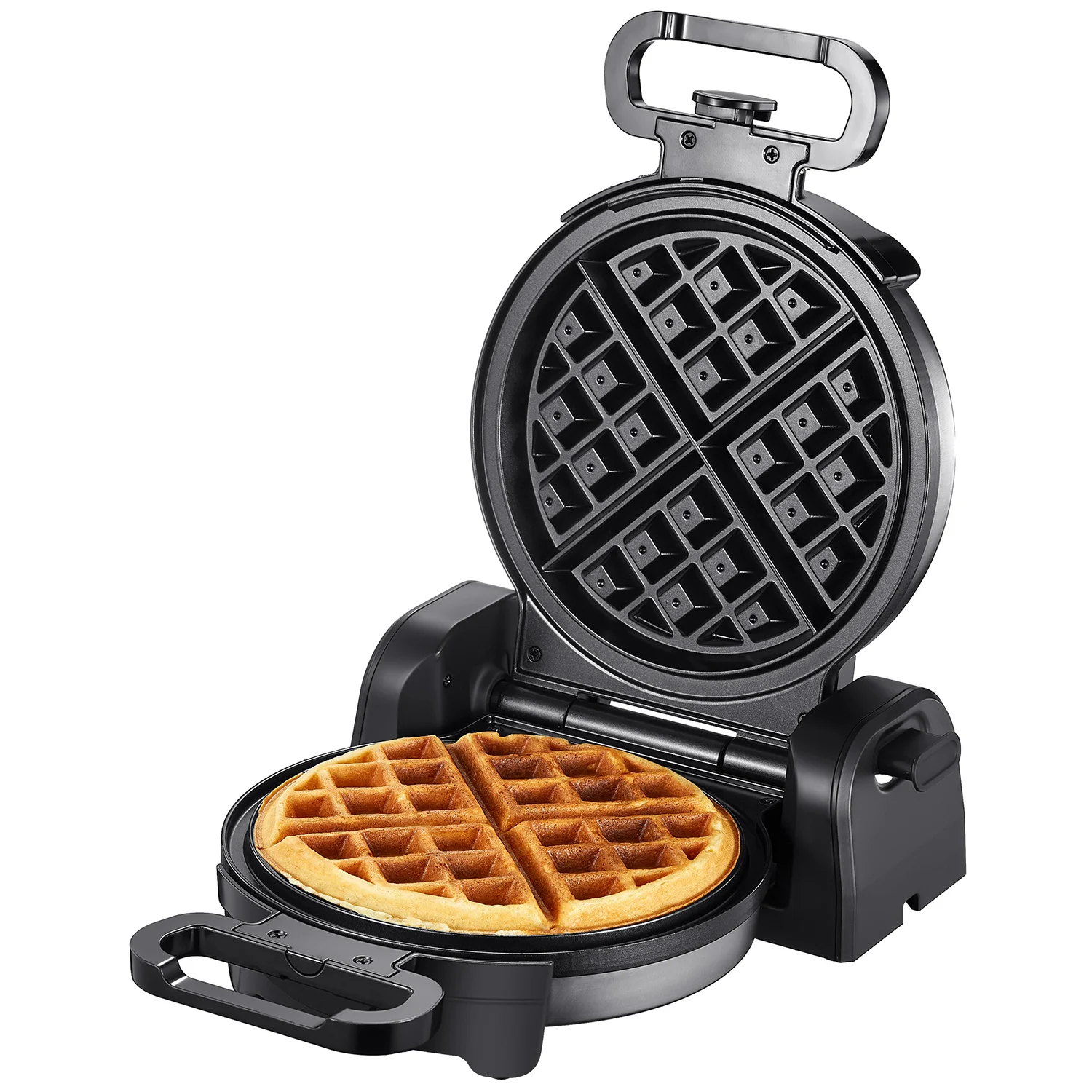 Belgian-Waffle-Maker-Classic-Rotating-Waffle-Iron-with-Nonstick-Plates ...