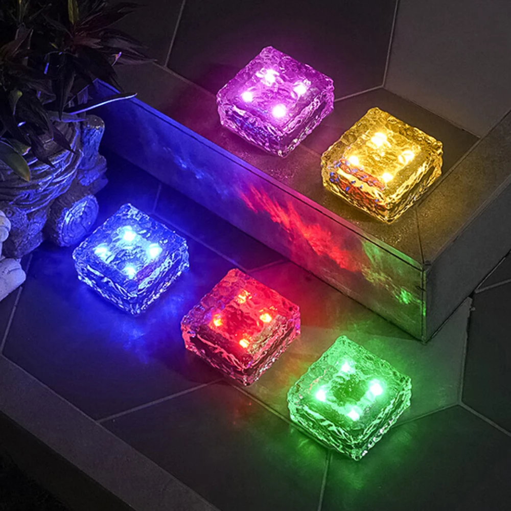 Solar-Brick-Lights-4-6-LEDs-Ice-Cube-Landscape-Light-IP65-Waterproof ...