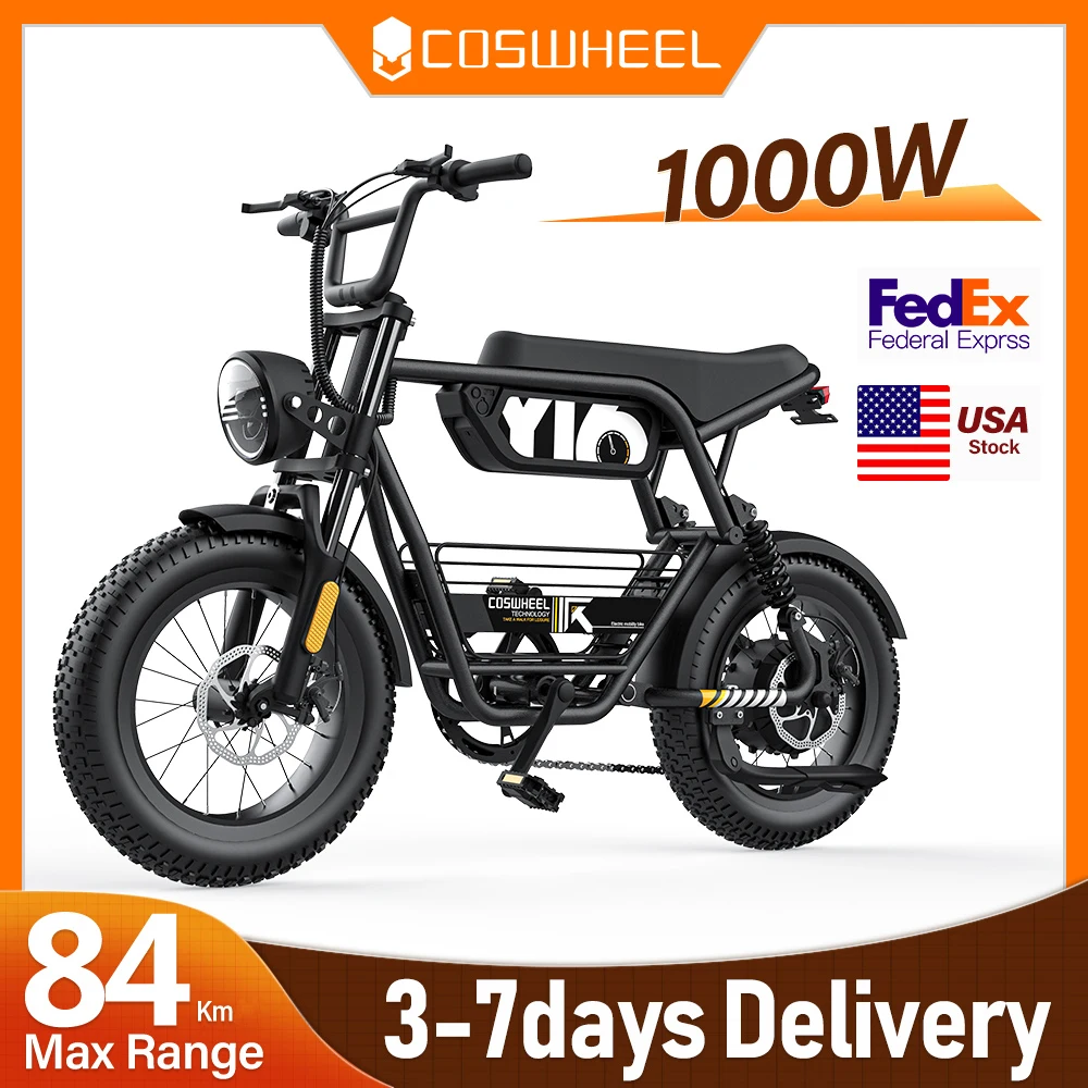 Coswheel Elektrische fiets 1000W Elektrische Mountainbikes Off Road ...