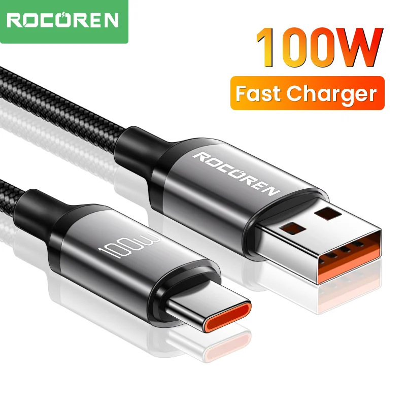 Rocoren Usb Type C Cable 100w Fast Charging Charge Cable For Xiaomi ...