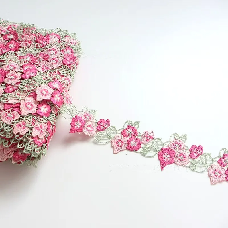 15Yards 4.5cm Width Fluorescent Pink Hollow Flower Venise Diy Venice ...