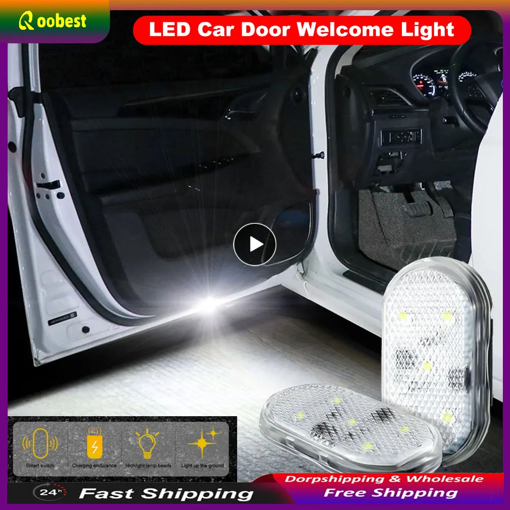 1-6PCS-Led-Car-Interior-Courtesy-Door-Light-USB-Charging-Wireless ...