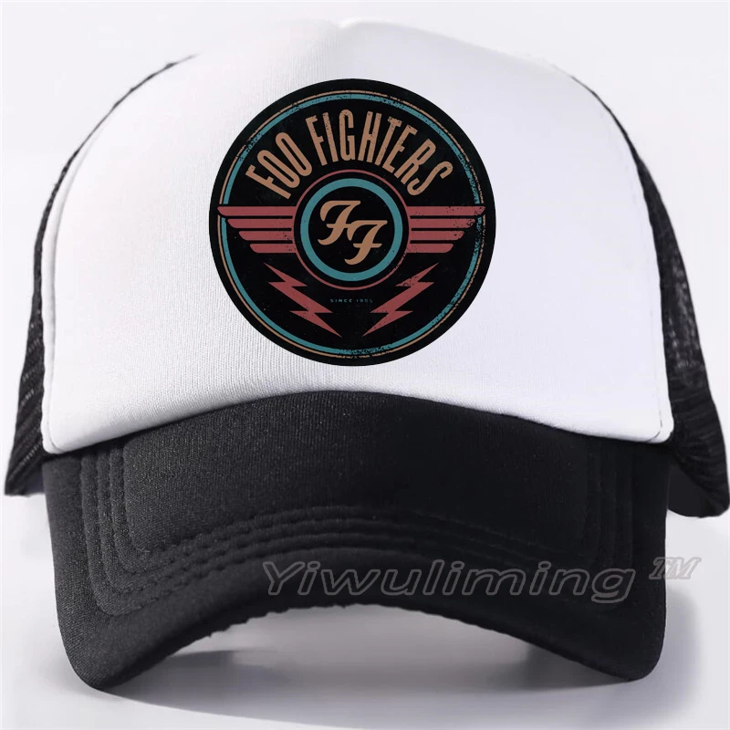 Foo-Fighter-Cap-Casual-Plain-Mesh-Baseball-Cap-Adjustable-Snapback-Hats ...