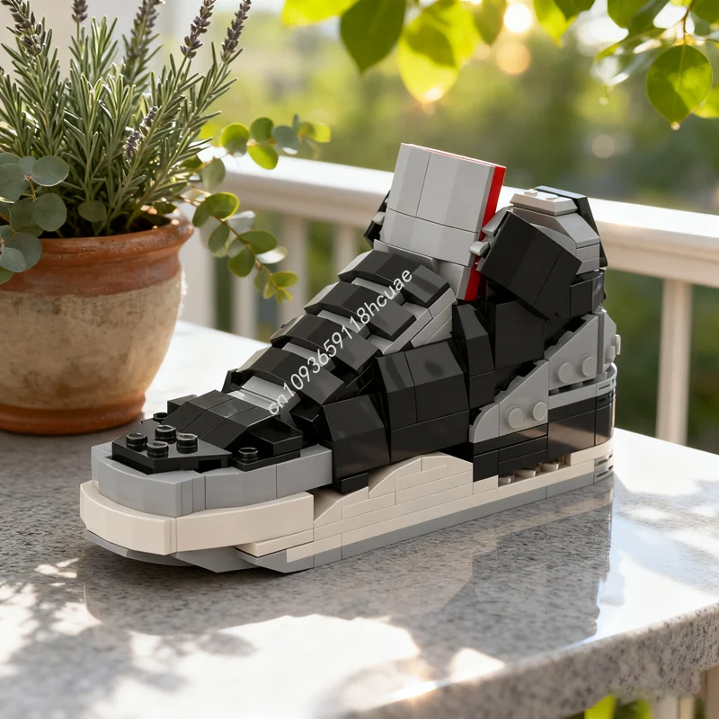 304pcs MOC Air Jordan 3 Black Cement Creatored Model Building Blocks ...