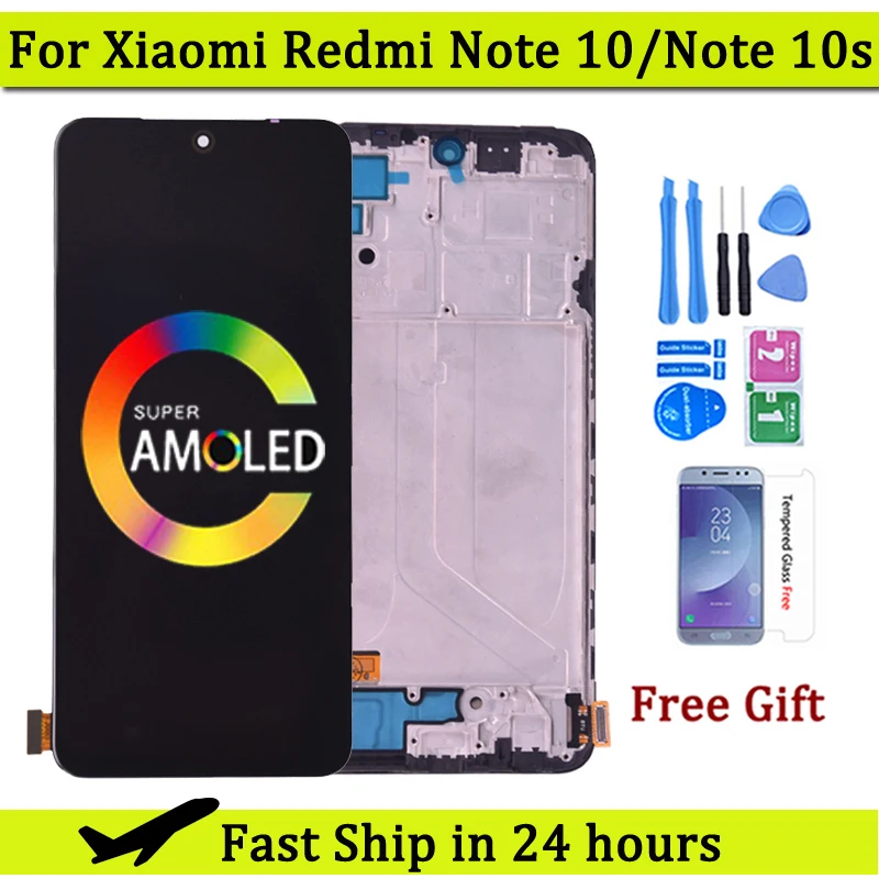 6-43-Super-Amoled-Voor-Xiaomi-Redmi-Note-10-Lcd-Scherm-Met-Touch-Screen ...