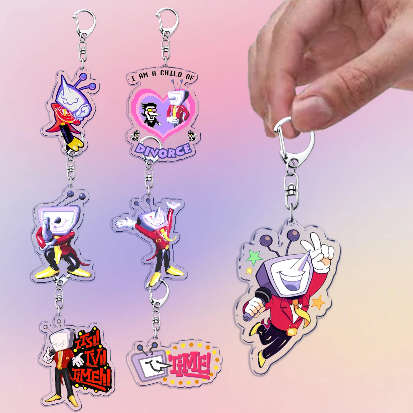 Hot Fans Game Deltarune Spamton Tenna Baby Meme Keychains for ...
