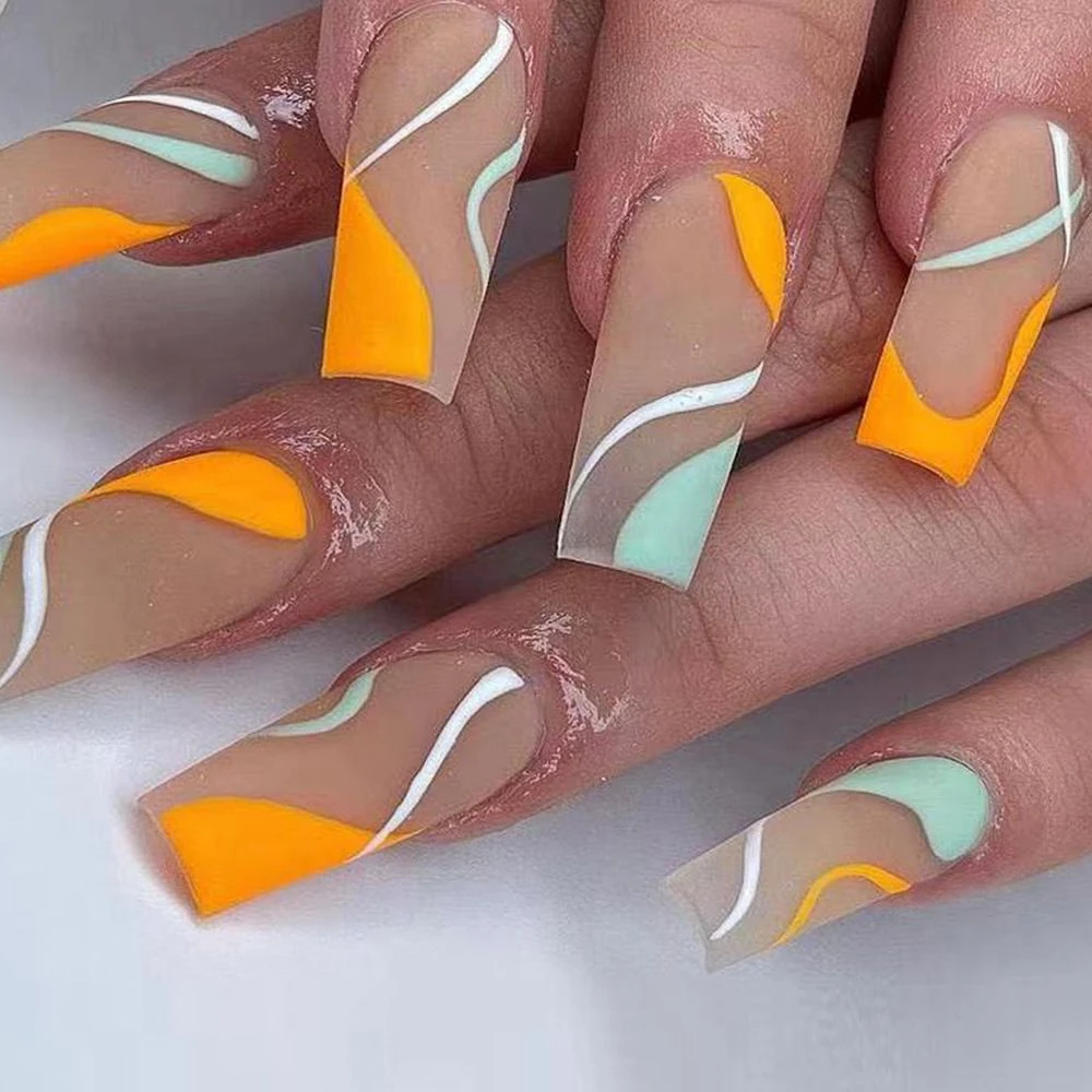 Stiletto Square Nails