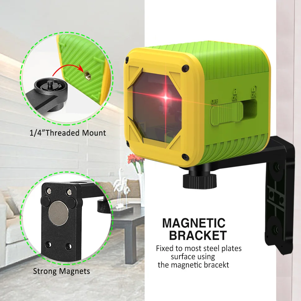 HEIPOE PRO011R 2 lines Self-leveling mini DIY Laser Level & Red Beam ...