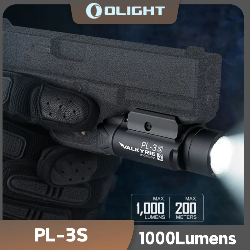 OLIGHT-PL-3S-Valkyrie-1000-Lumens-Compact-Rail-Mounted-Tactical-Light ...