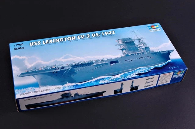 Trumpeter Plastic Assembled Ship Model Kit 05716 USS Lexington CV-2 1/ ...