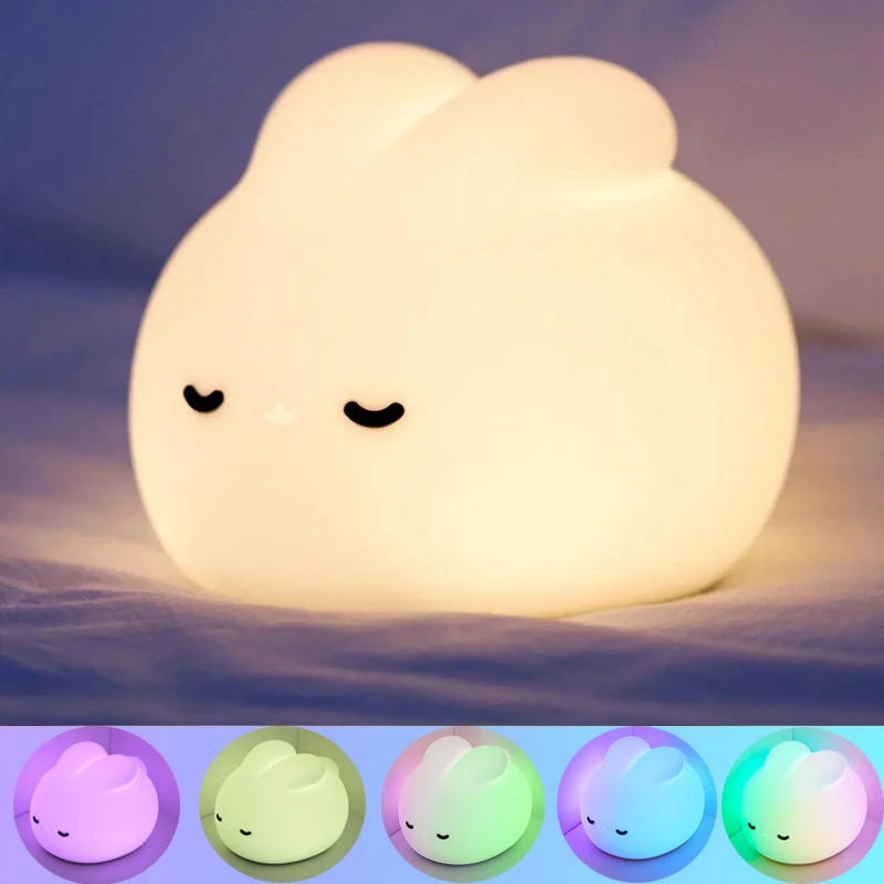 Rabbit-Night-Light-For-Kids-Room-Cute-Bunny-Lamp-Gifts-for-Nursery ...