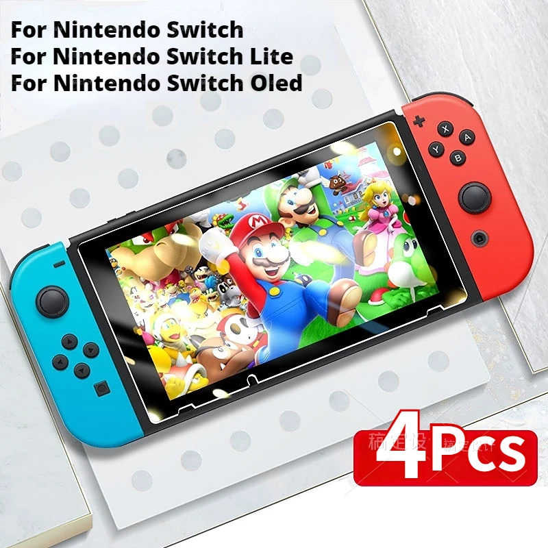 4PCS Protective Tempered Glass For Nintend Switch Lite Screen Protector Film For Nintendos ...
