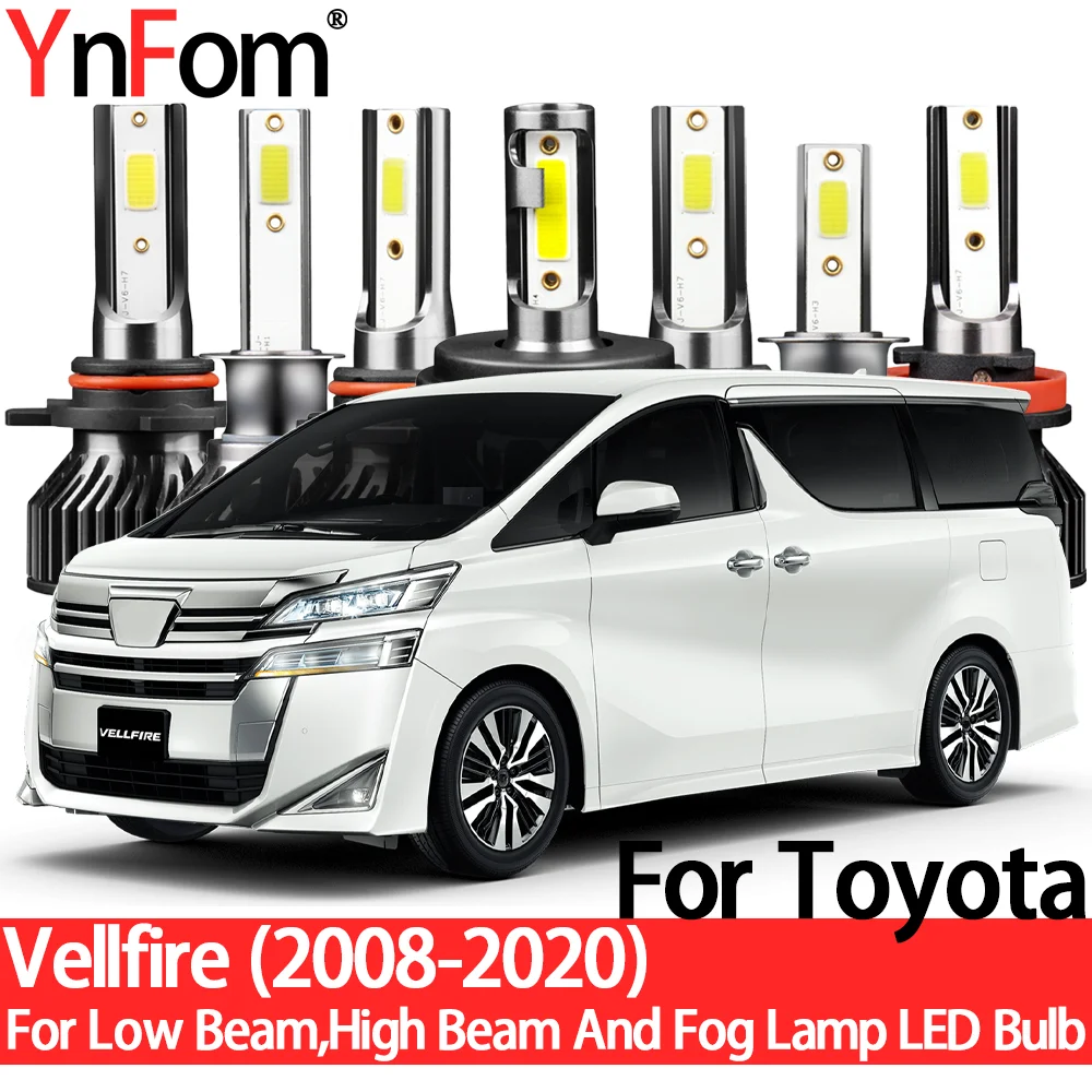 YnFom For Toyota Vellfire 2008-2020 Special LED Headlight Bulbs Kit For ...