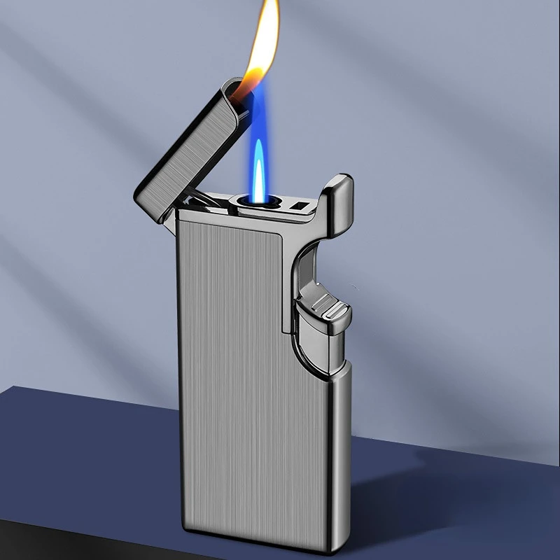 Creative-Open-Flame-Windproof-Inflatable-Lighter-Straight-To-Double ...