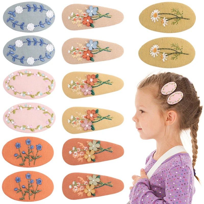 1pcs Hair Pins Children Flower Clips Geometric Sweet Girls Accessories ...