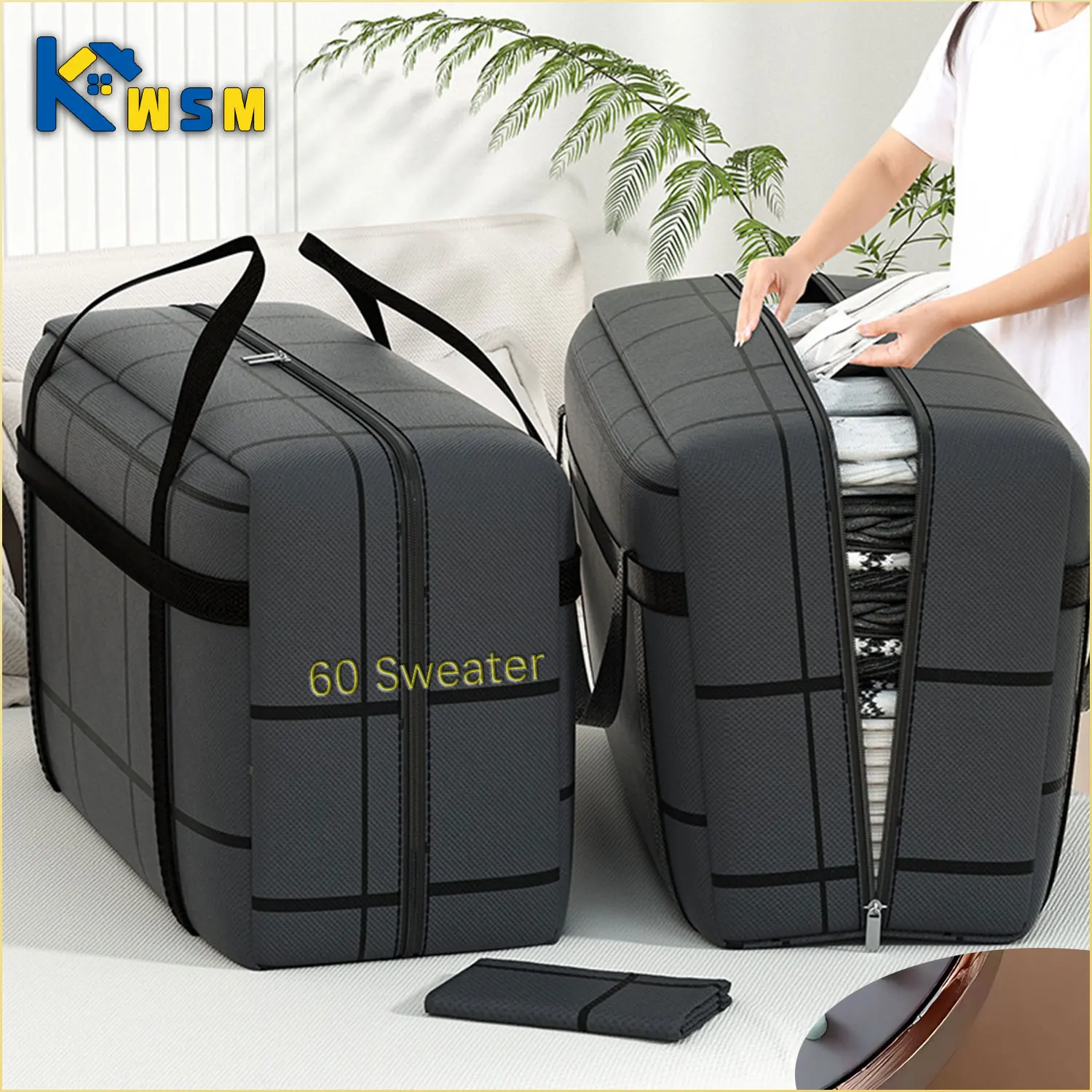1-4Pcs Large Capacity Clothes Quilt Storage Bag Thickened Moving ...