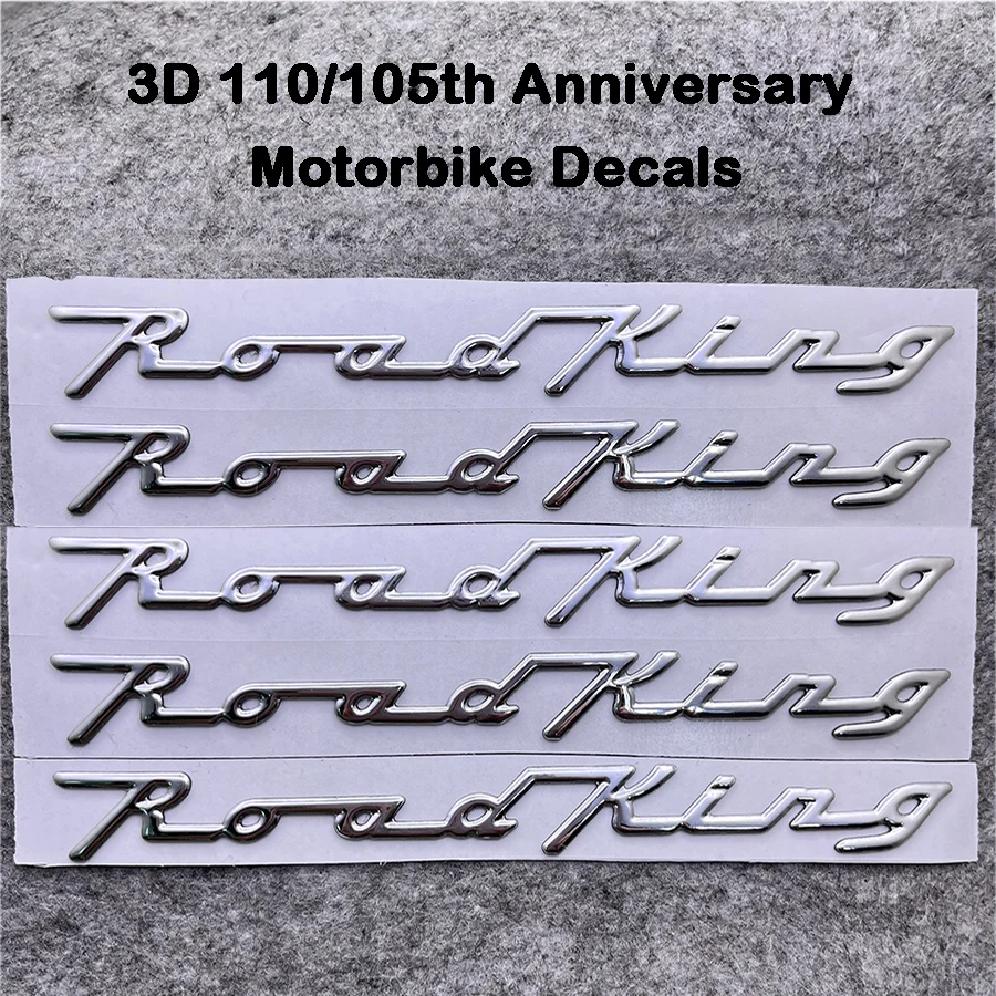 5PCS-Set-Motorcycle-Decals-Stickers-Chrome-3D-110-105th-Anniversary ...