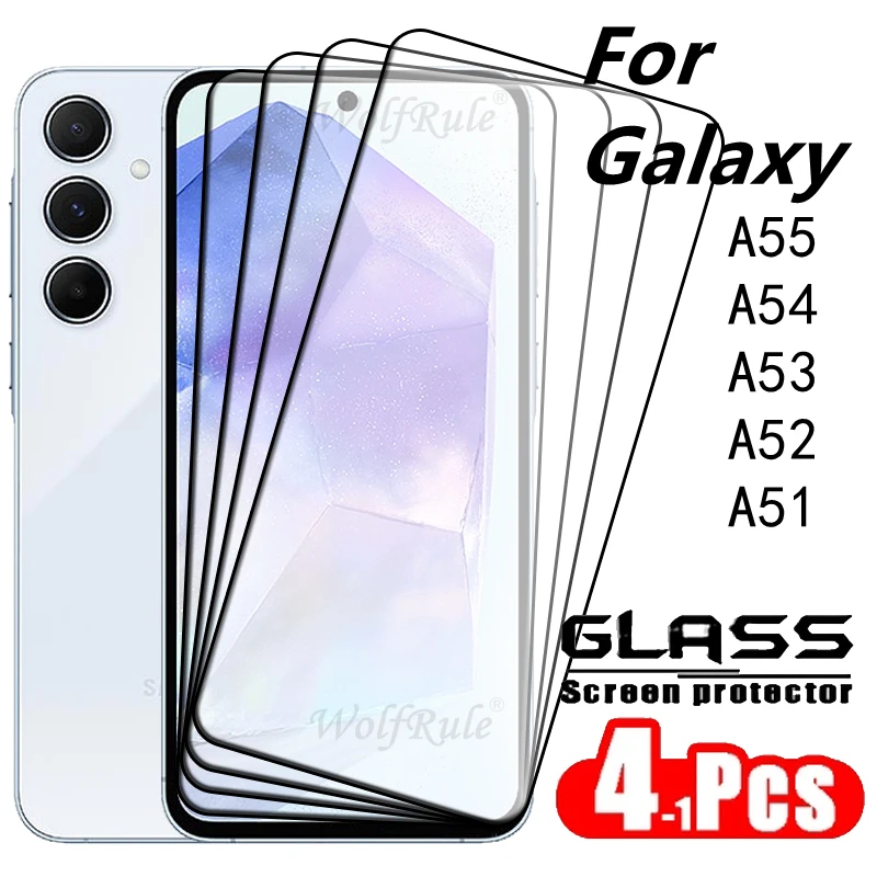 1-2-3-4PCS-Full-Cover-Glass-For-Samsung-A55-Glass-Samsung-Galaxy-A55 ...
