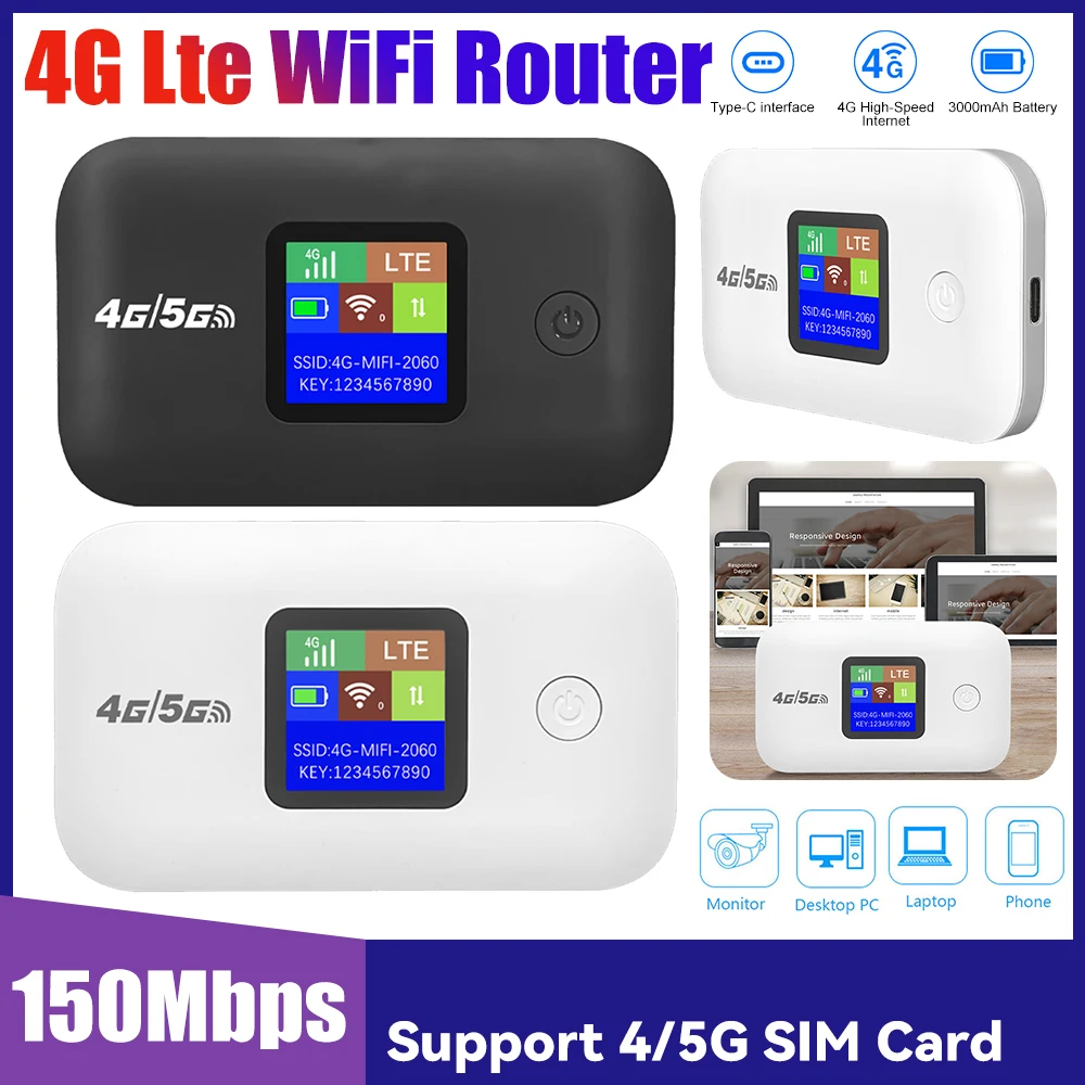 4G Lte Router Wireless Wifi Portable Mini Outdoor Hotspot with SIM Card ...