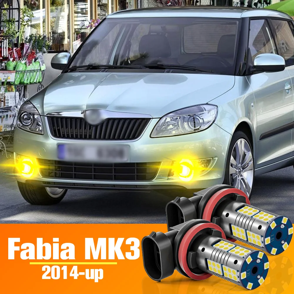 2pcs-LED-Front-Fog-Light-Bulb-Accessories-For-Skoda-Fabia-3-MK3-2014 ...