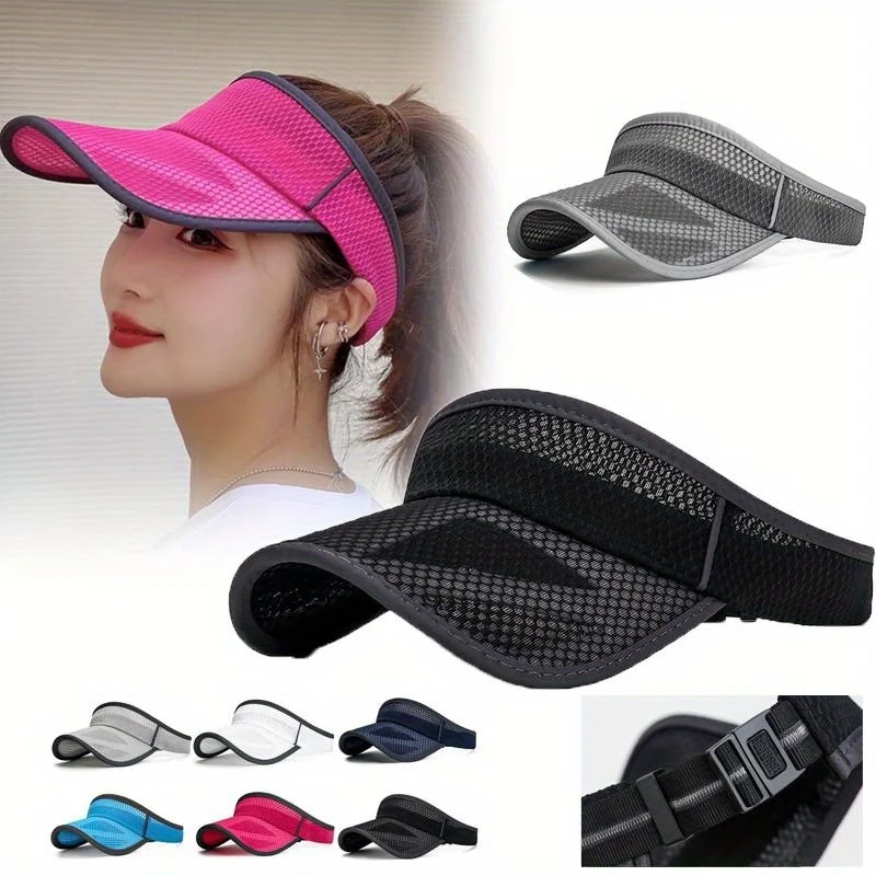 Adjustable Sun Visor Cap for Men & Women - Breathable Mesh, Sweat ...