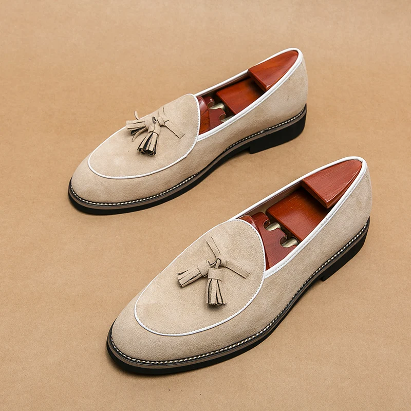 Italian-Luxury-Brand-Suede-Men-s-Tassel-Design-Loafers-Slip-on-Handmade ...