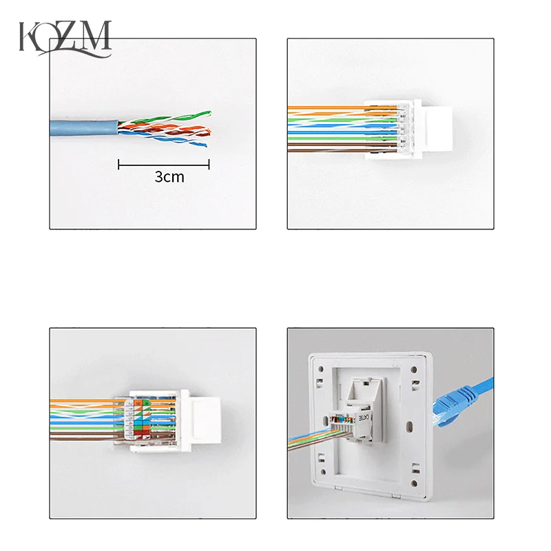 5PCS-RJ45-Connector-Information-Socket-Computer-Outlet-Cable-Adapter ...