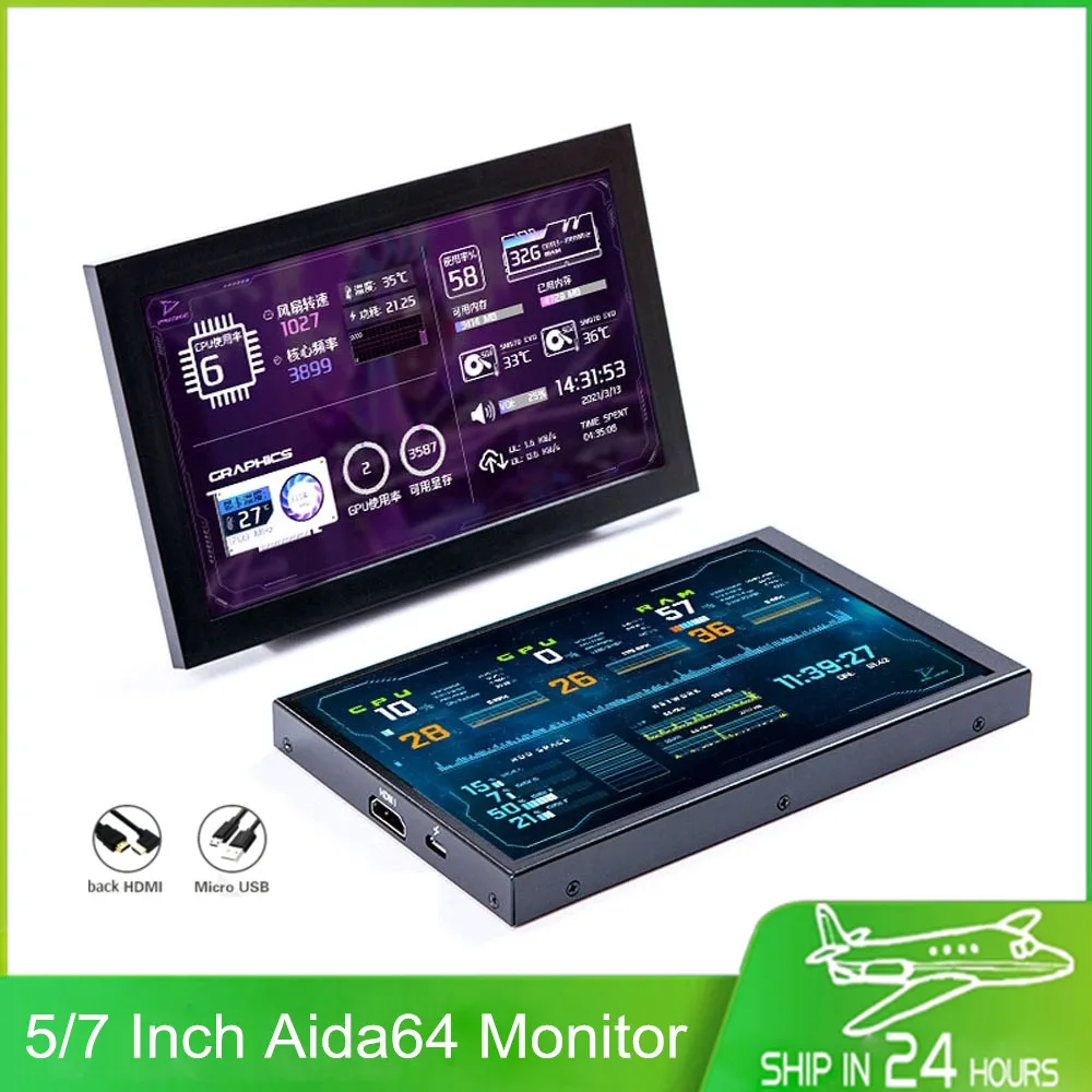 Diy-Pc-Case-Secundair-Uitklapscherm-5-7-Inch-Touch-Dynamisch-Display ...