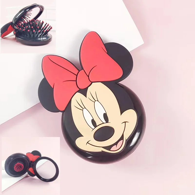 Minnie Mouse Air Cushion Combs Mirror Cartoon Figure Portable Massage ...