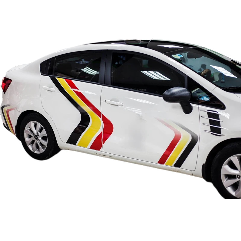 Car Accessories Sticker Racing Sport Stripes Car Hood Roof Tail Sticker ...