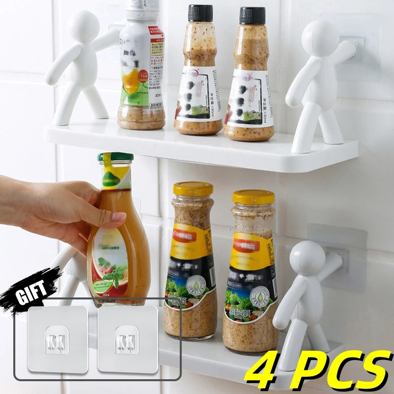 4PCS-Household-Simple-No-punching-Wall-Hanging-Human-shaped-Guardrail ...