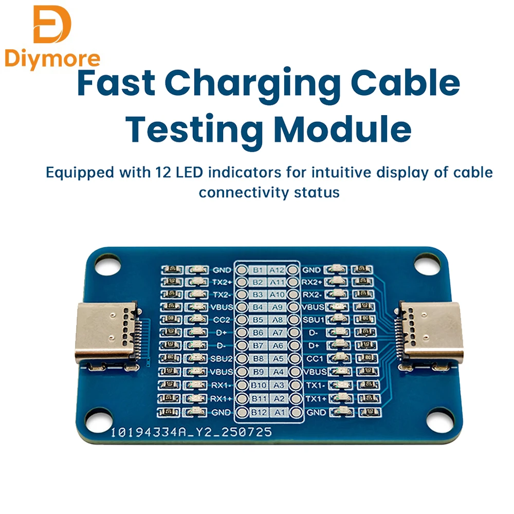 Double Head TYPE-C Fast Charging Cable Detection Module Type C to Type ...