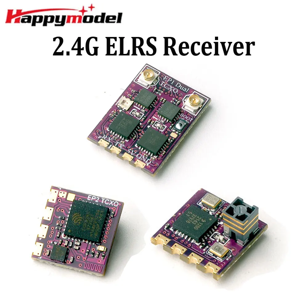 HappyModel 2.4G ELRS EP1 EP2 EP1 DUAL TCXO True Diversity Receiver with ...