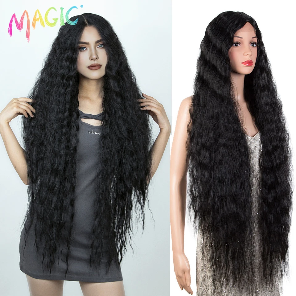 Magic Cosplay Wig Synthetic Lace Front Wigs For Black Women 42 Inch ...