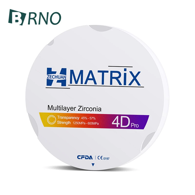 ZECHUAN MATRIX 4D Pro Dental Multilayer Zirconia Blocks 95MM Cad Cam ...
