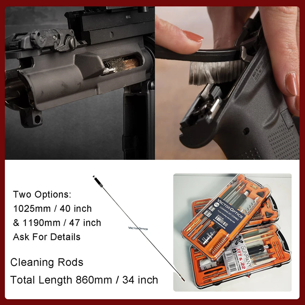 Vector Optics 12GA Cleaning Kit Hunting Accessories .177 .22 Calibre ...