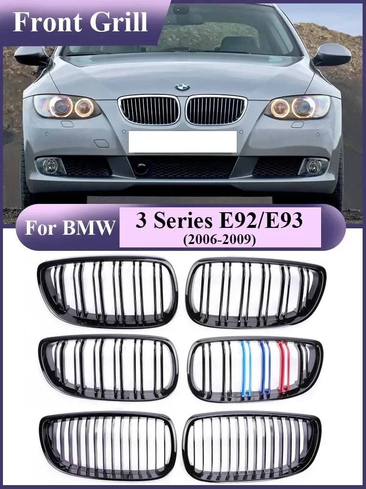 Parts-Front-Bumper-Kidney-Grills-for-BMW-3-Series-E92-E93-2005-2009 ...