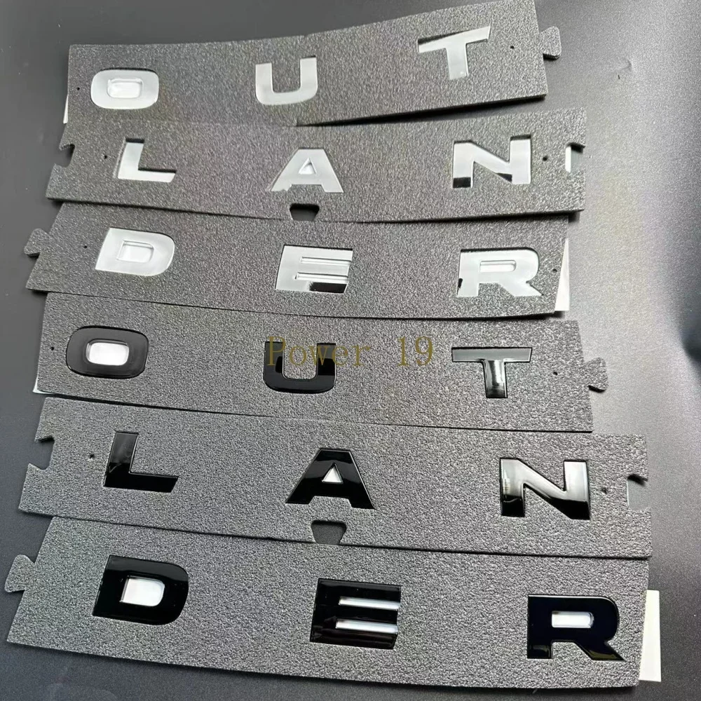 For-Outlander-2023-2024-ABS-Front-Car-Logo-Letter-Sticker-Car-Styling ...