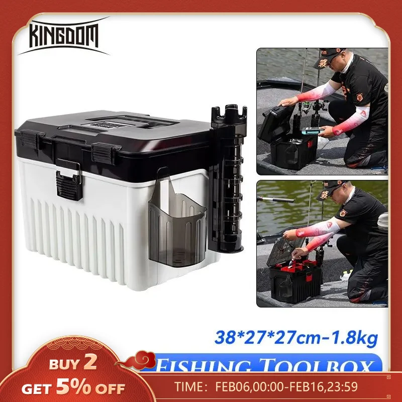 Kingdom-Fishing-Tool-Box-38-27-27cm-Large-Volume-Multi-functional-PP ...